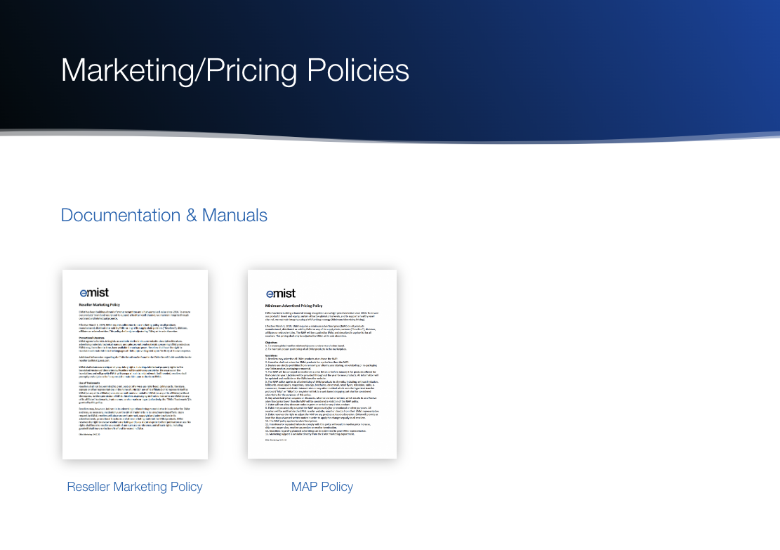 Marketing/Pricing Policies - EMist